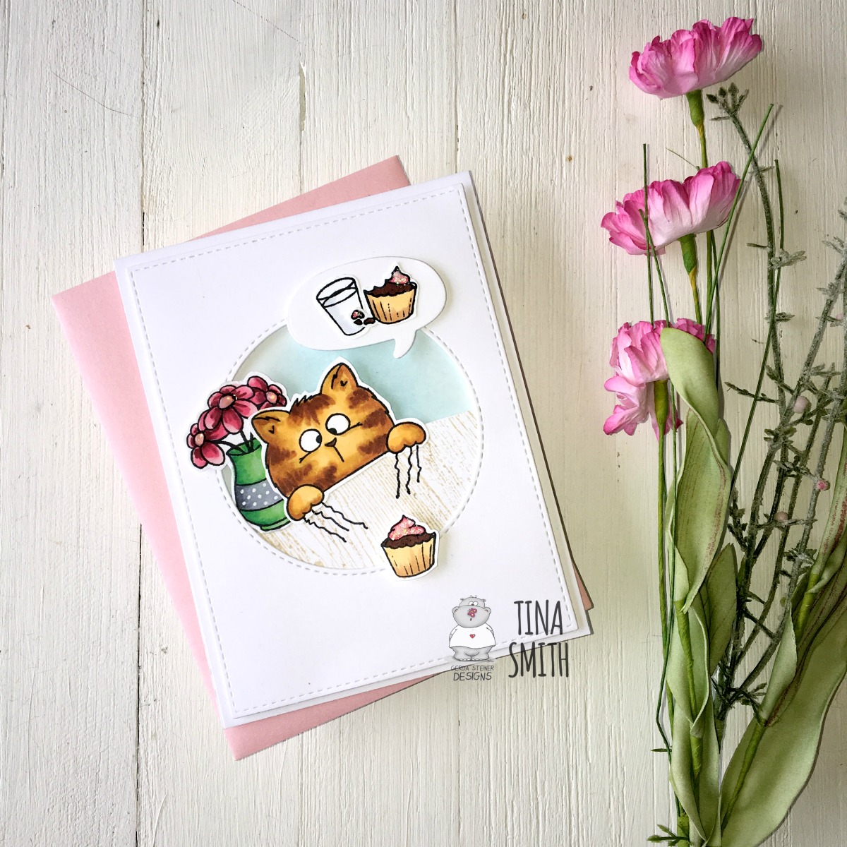 Gerda Steiner Designs – On the Table -Happy Mail Bunny | Cards and Coffee Time