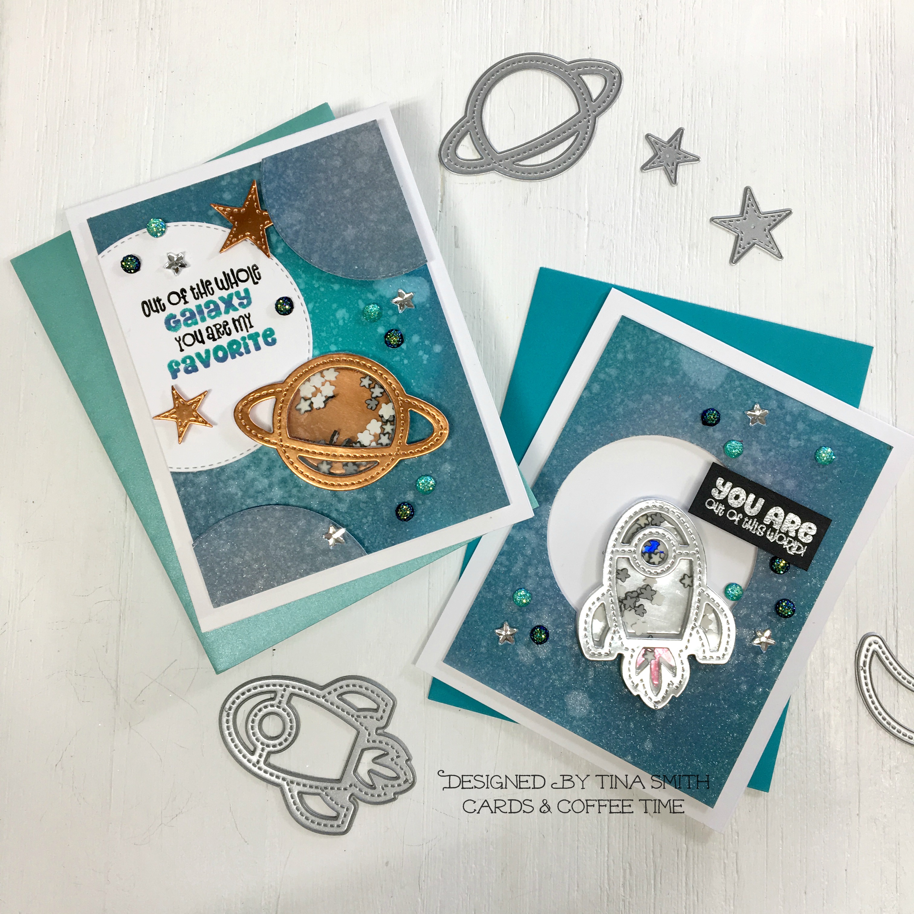 Queen & Co. – Space Shaped Shaker Kit | Cards and Coffee Time