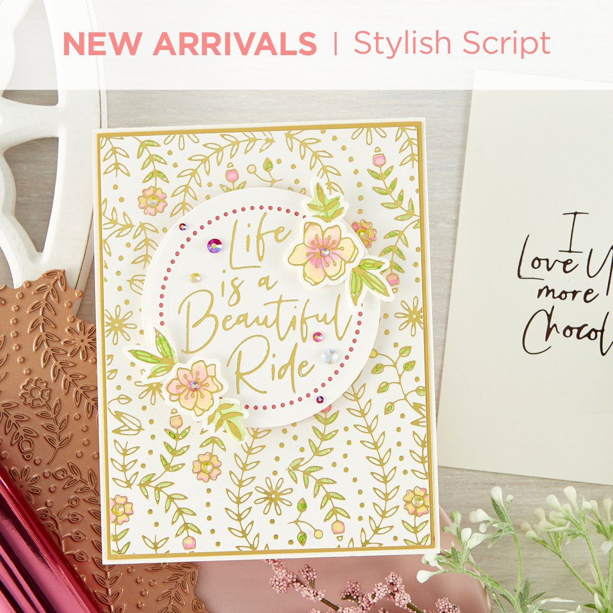 Spellbinders | Stylish Script Collection | Cards and Coffee Time