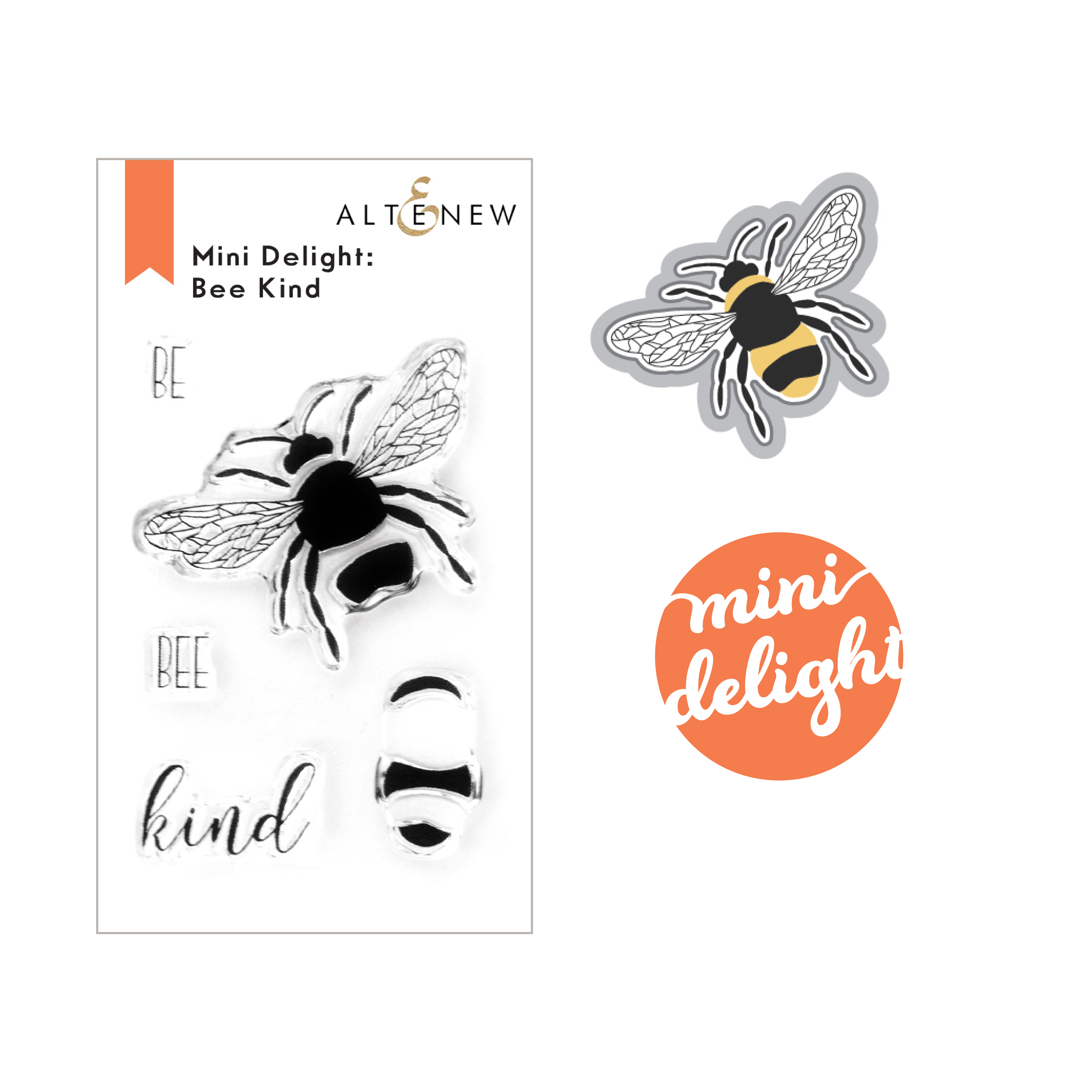 Altenew – Mini Delight: Bee Kind Stamp & Die Set | Cards and Coffee Time