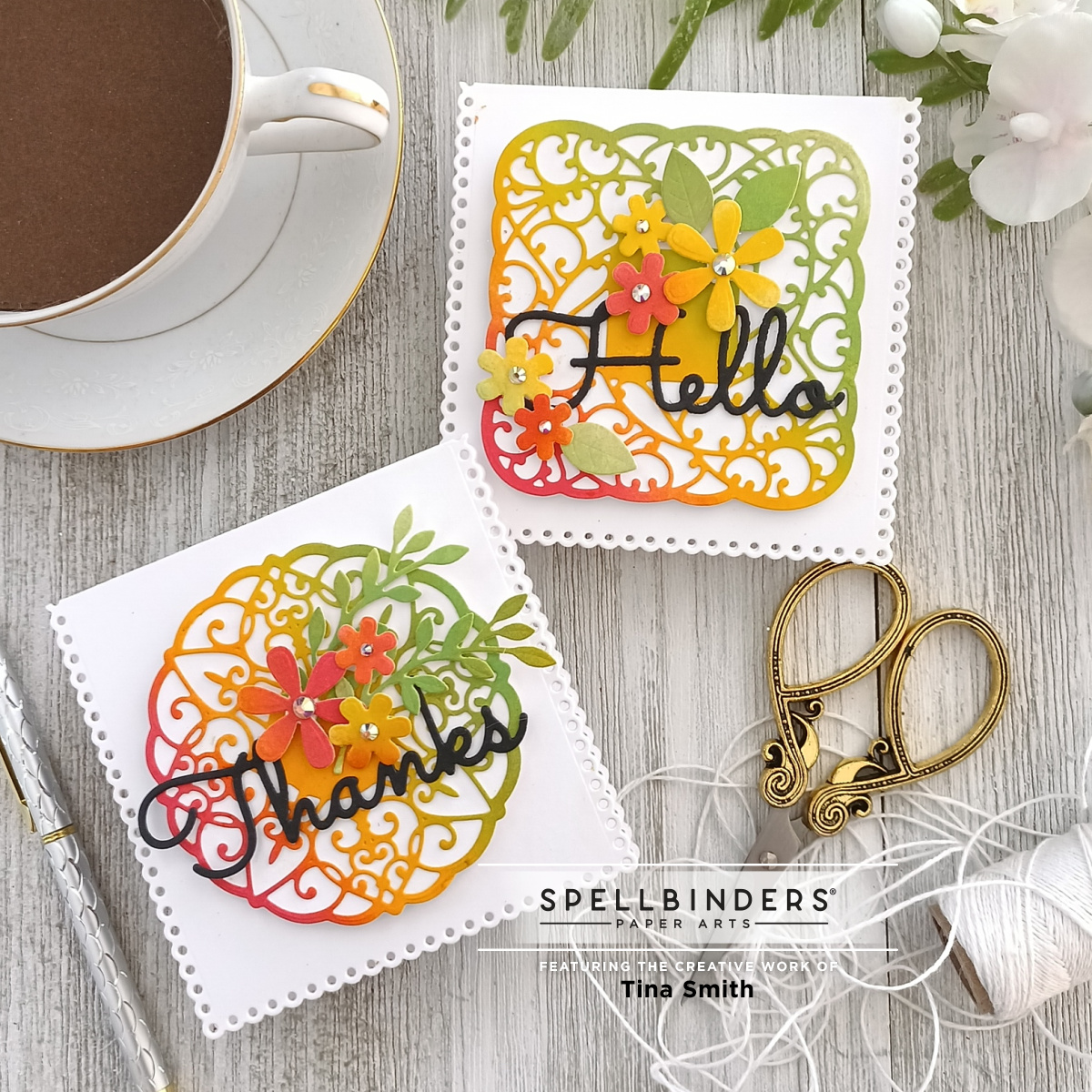 Spellbinders | Sweet Serenade Notecards Collection | Cards and Coffee Time