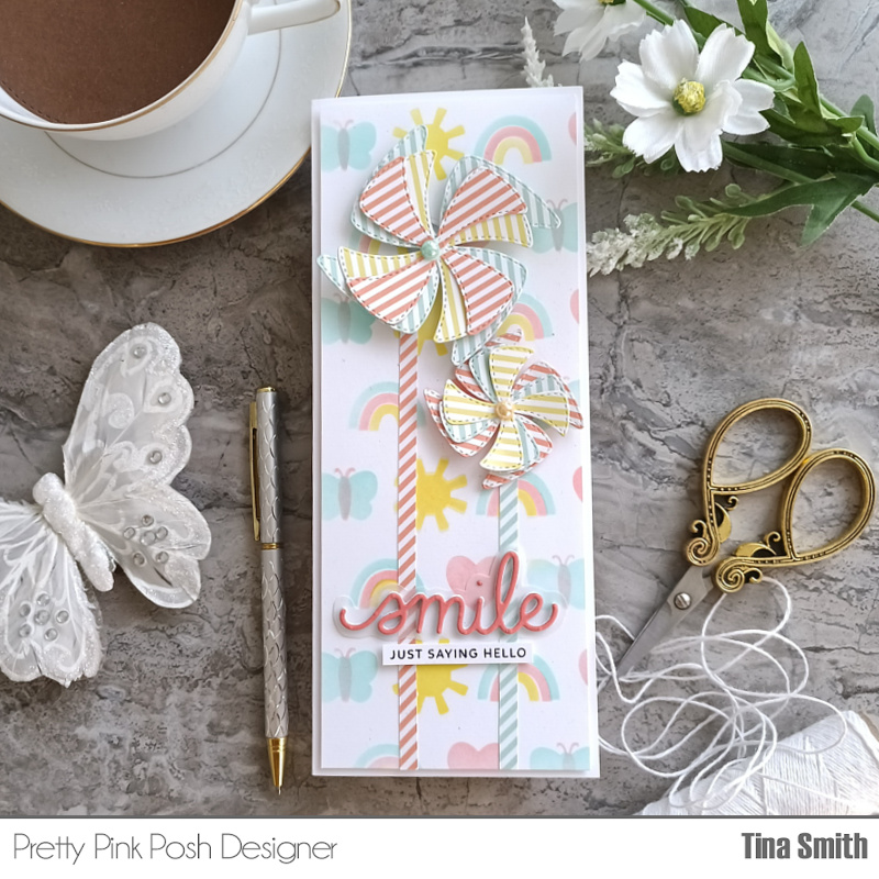 Pretty Pink Posh – Flat Pinwheel Spinner Card | Cards and Coffee Time