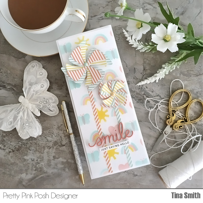 Pretty Pink Posh – Flat Pinwheel Spinner Card | Cards and Coffee Time