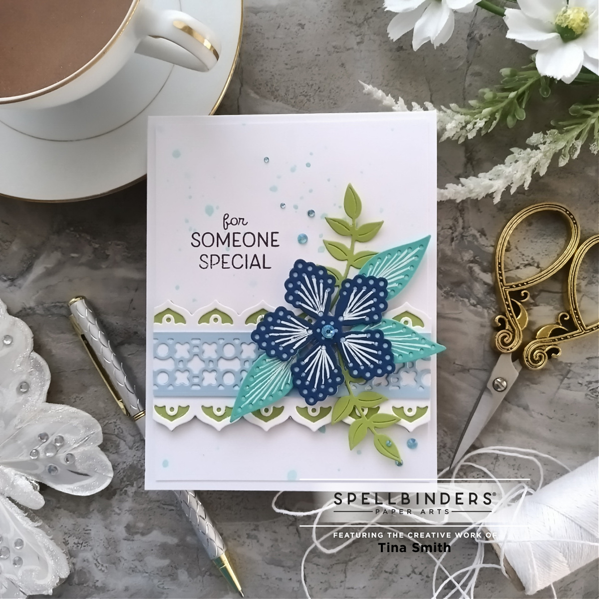 Spellbinders | Spring Into Stitching | Cards and Coffee Time