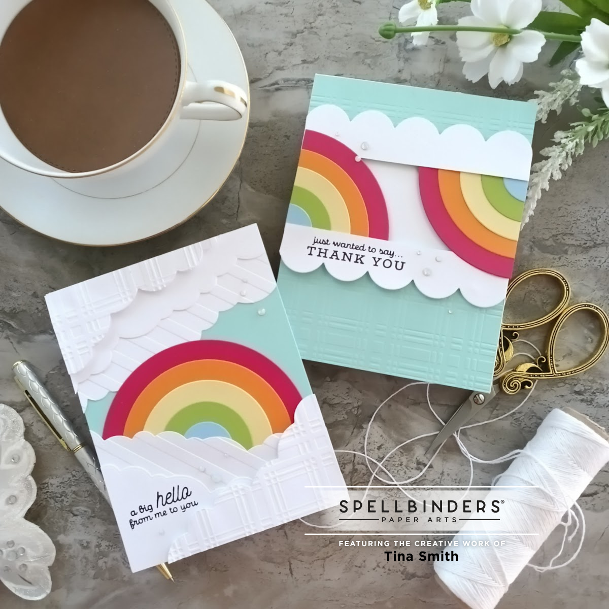 Spellbinders | Color Block Backgrounds Collection | Cards and Coffee Time