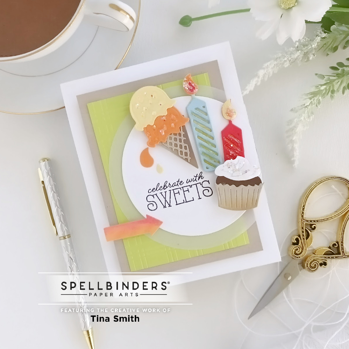 Spellbinders | Birthday Celebration Collection | Cards and Coffee Time