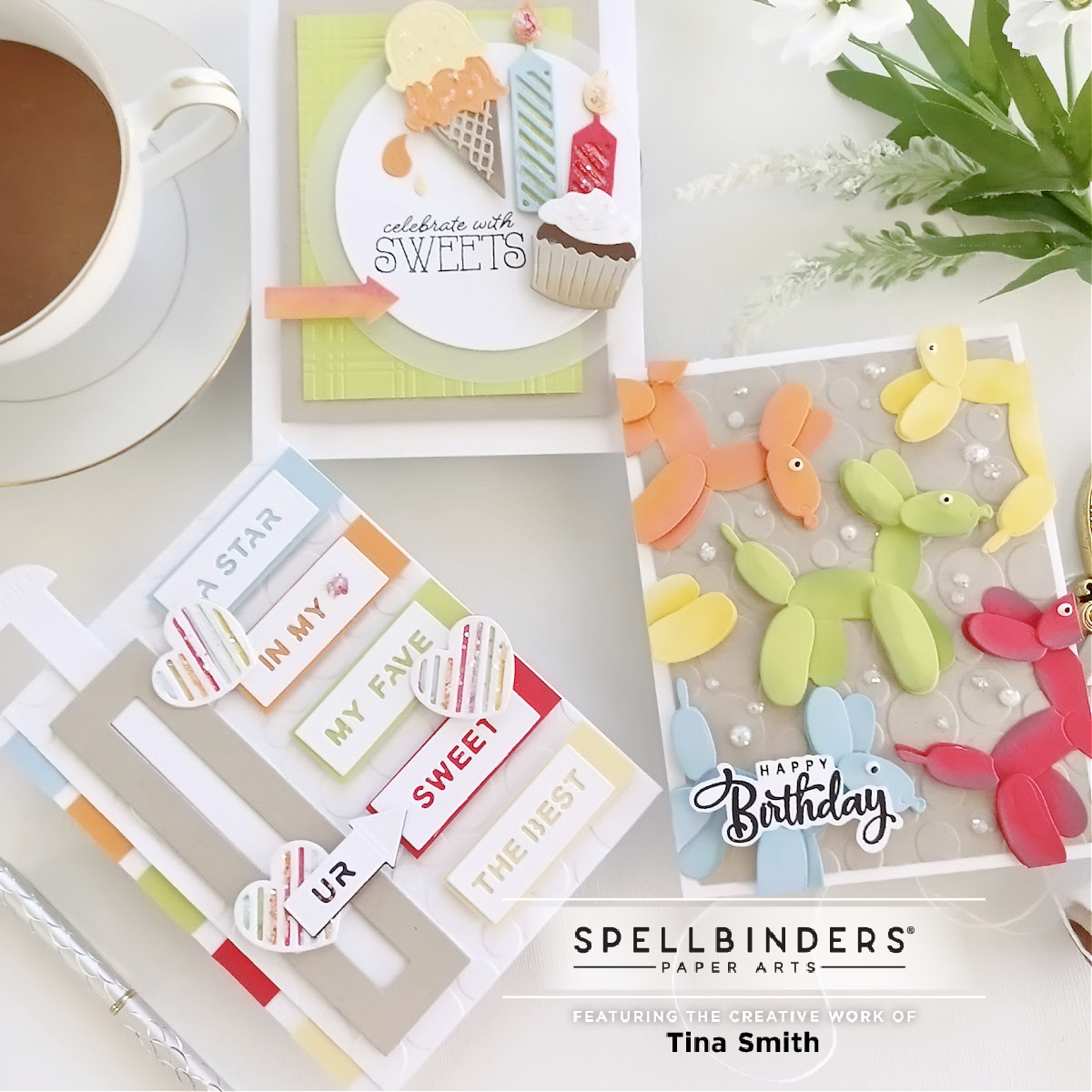 Spellbinders | Birthday Celebration Collection | Cards and Coffee Time