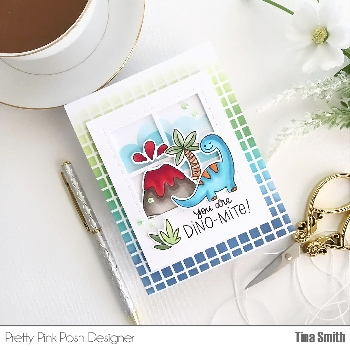 Pretty Pink Posh – Dinosaur Friends | Cards and Coffee Time