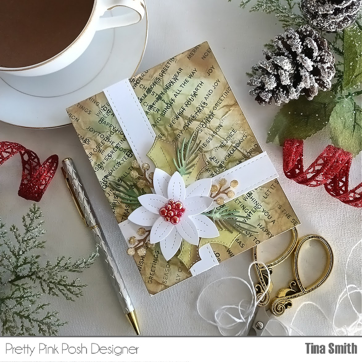 Pretty Pink Posh – Winter Foliage | Cards and Coffee Time