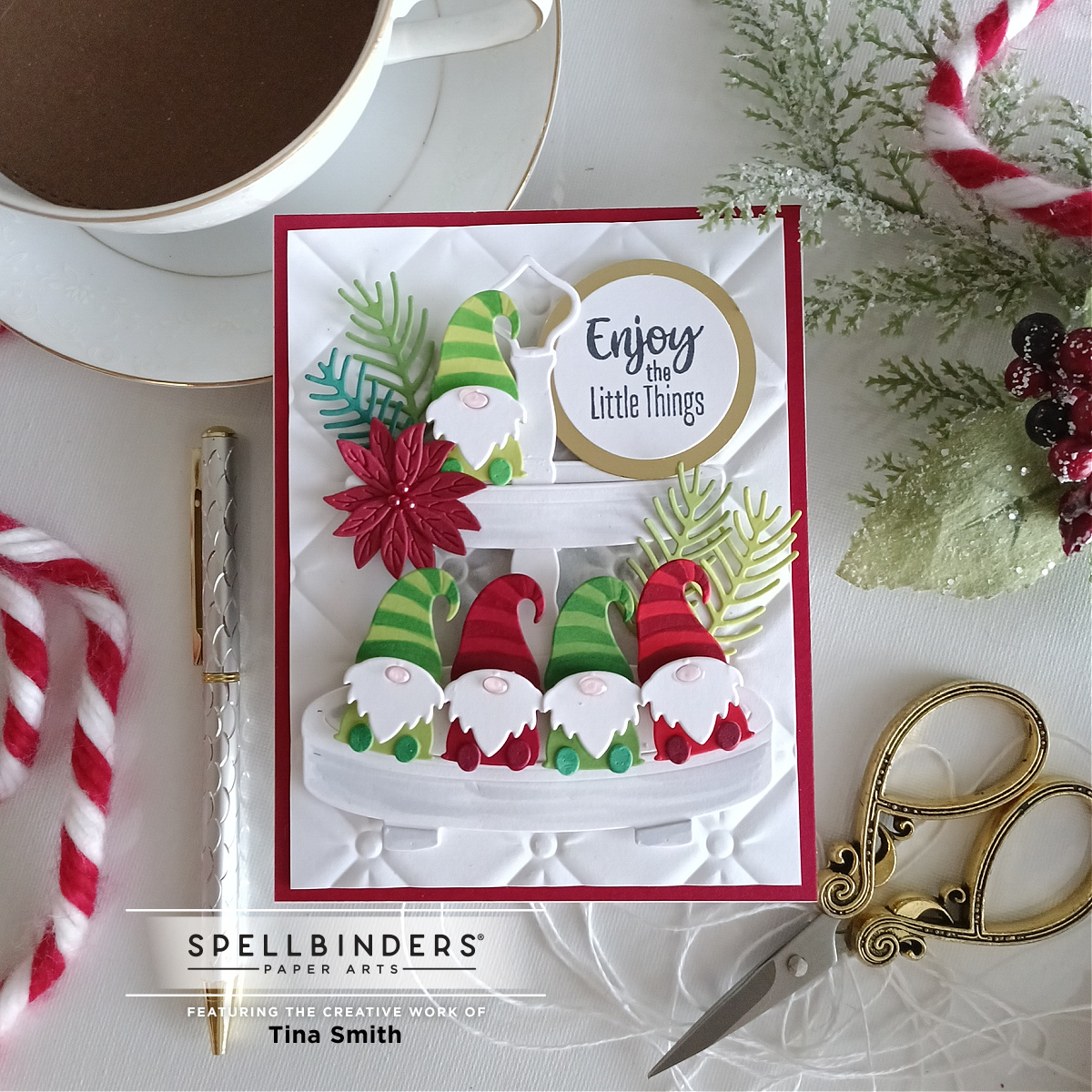 Spellbinders | Tiered Tray Collection | Cards and Coffee Time