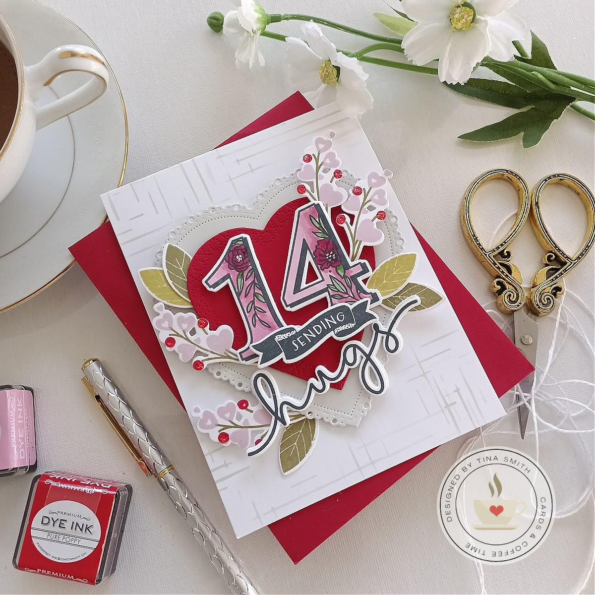 Papertrey Ink – Fancy Floral Numbers | Cards and Coffee Time