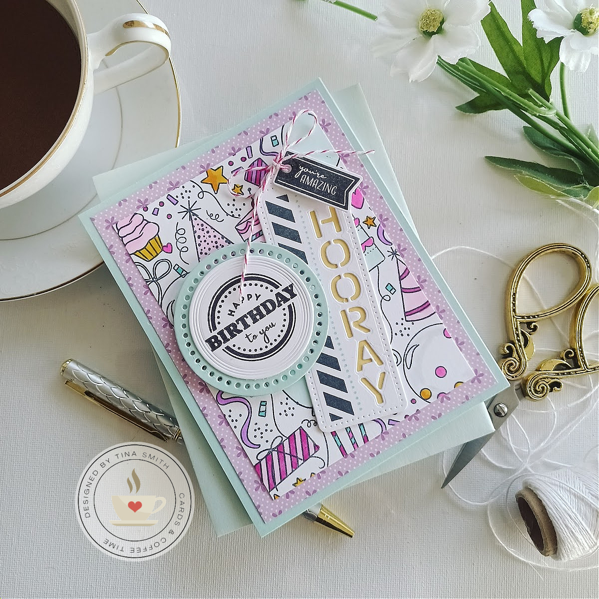 Papertrey Ink – Birthday Background | Cards and Coffee Time