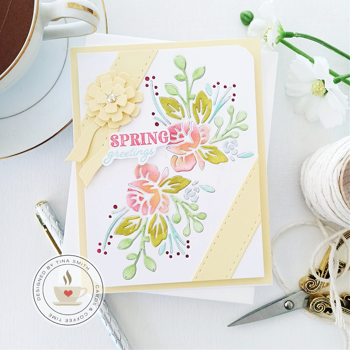 Papertrey Ink – Cornered: Spring Flowers | Cards and Coffee Time