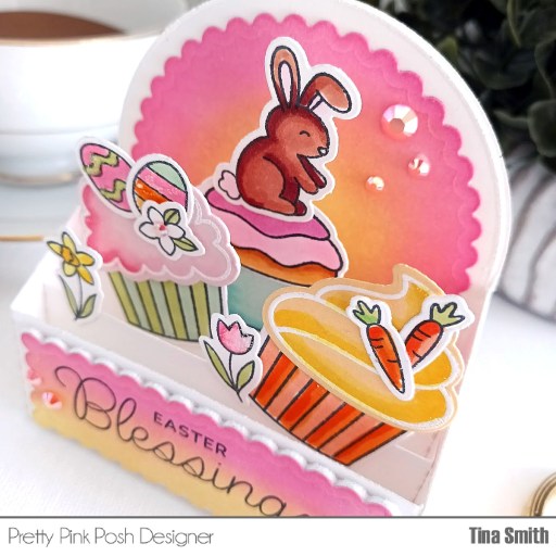 Pretty Pink Posh – Scallop Box Card | Cards and Coffee Time