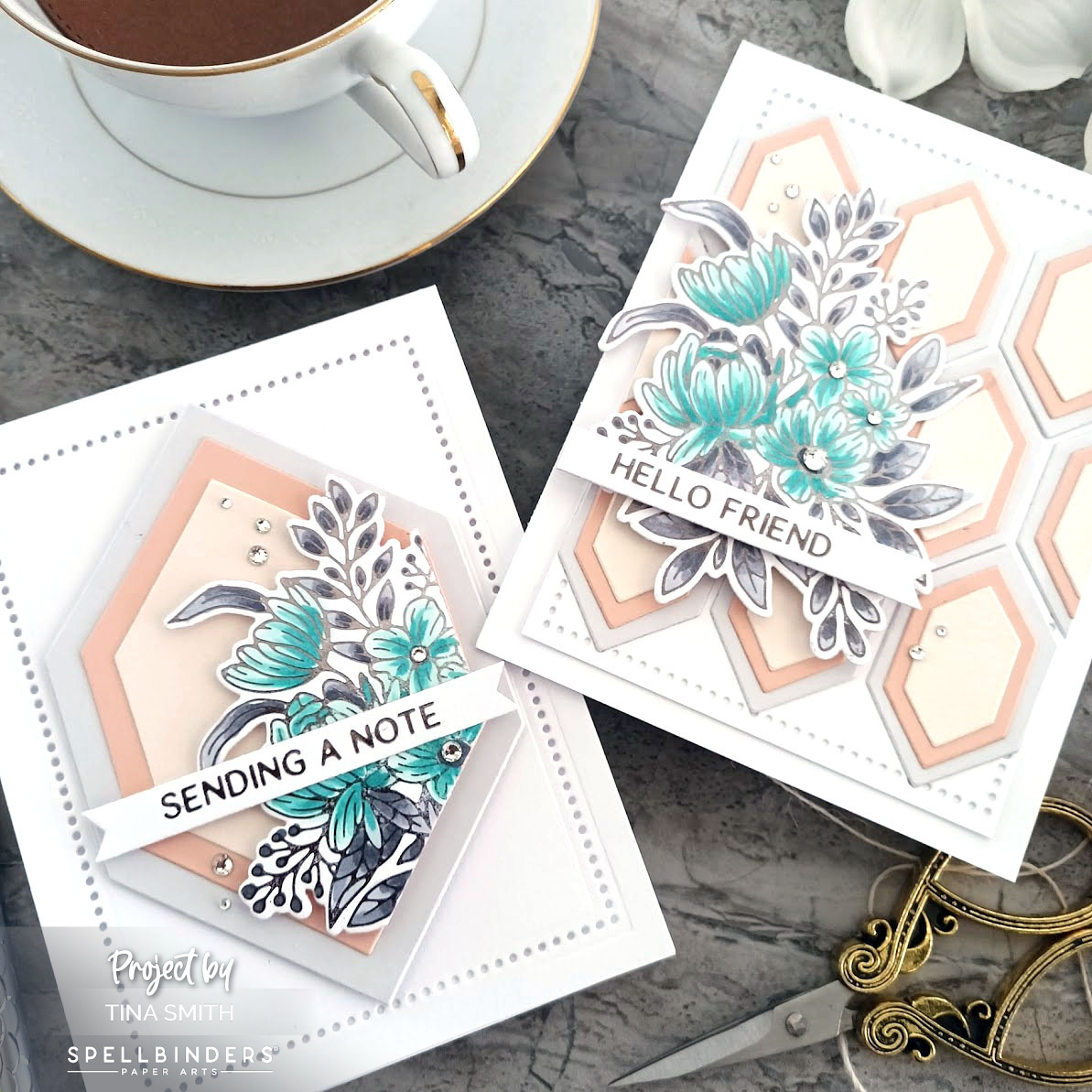 Spellbinders | Hexi-Gems Collection | Cards and Coffee Time
