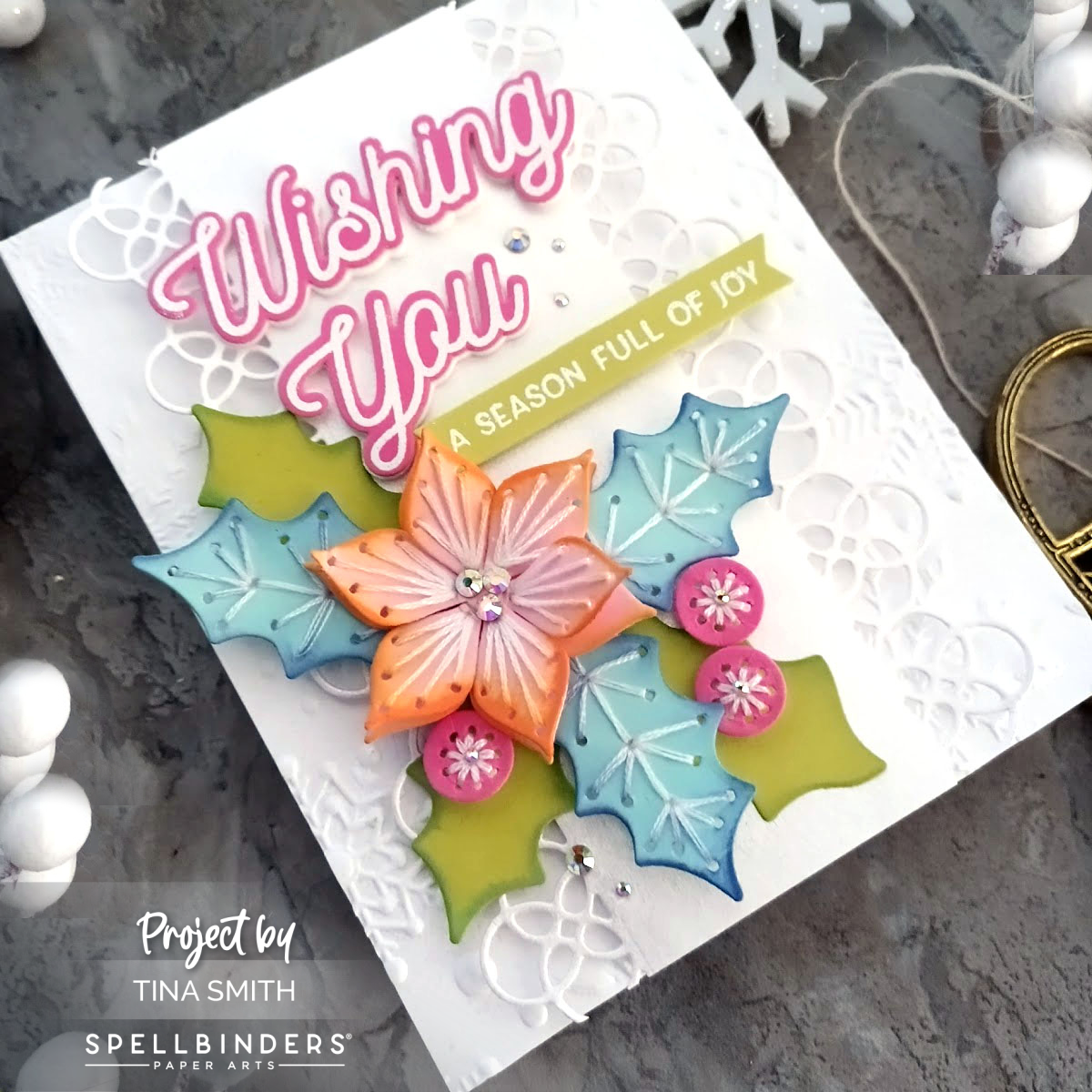 Spellbinders | Stitched for Christmas Collection | Cards and Coffee Time