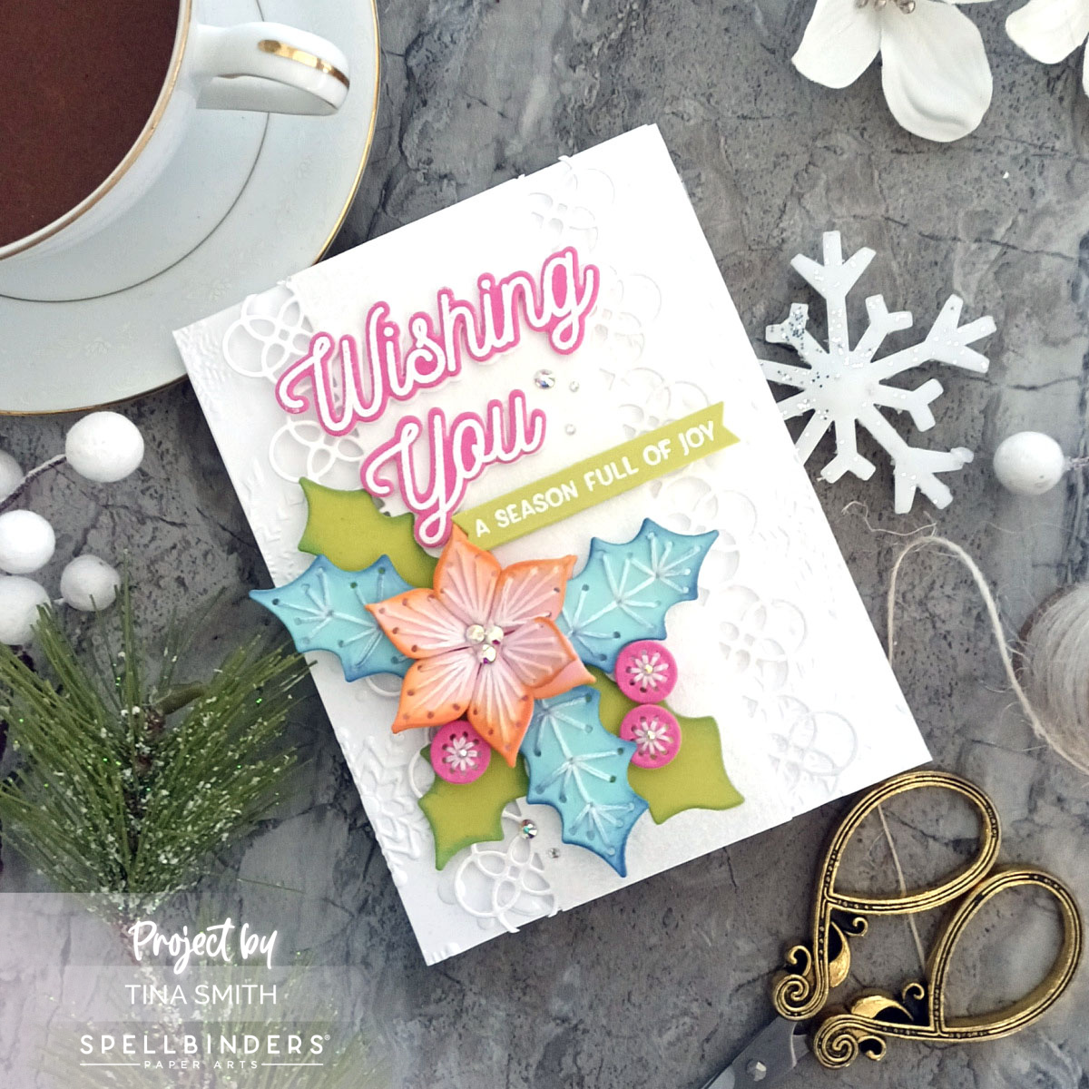 Spellbinders | Stitched for Christmas Collection | Cards and Coffee Time