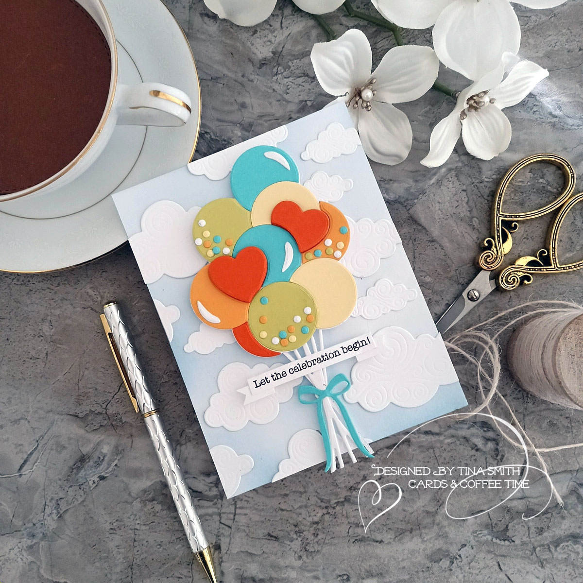 Papertrey Ink – Balloon Bouquet | Cards and Coffee Time