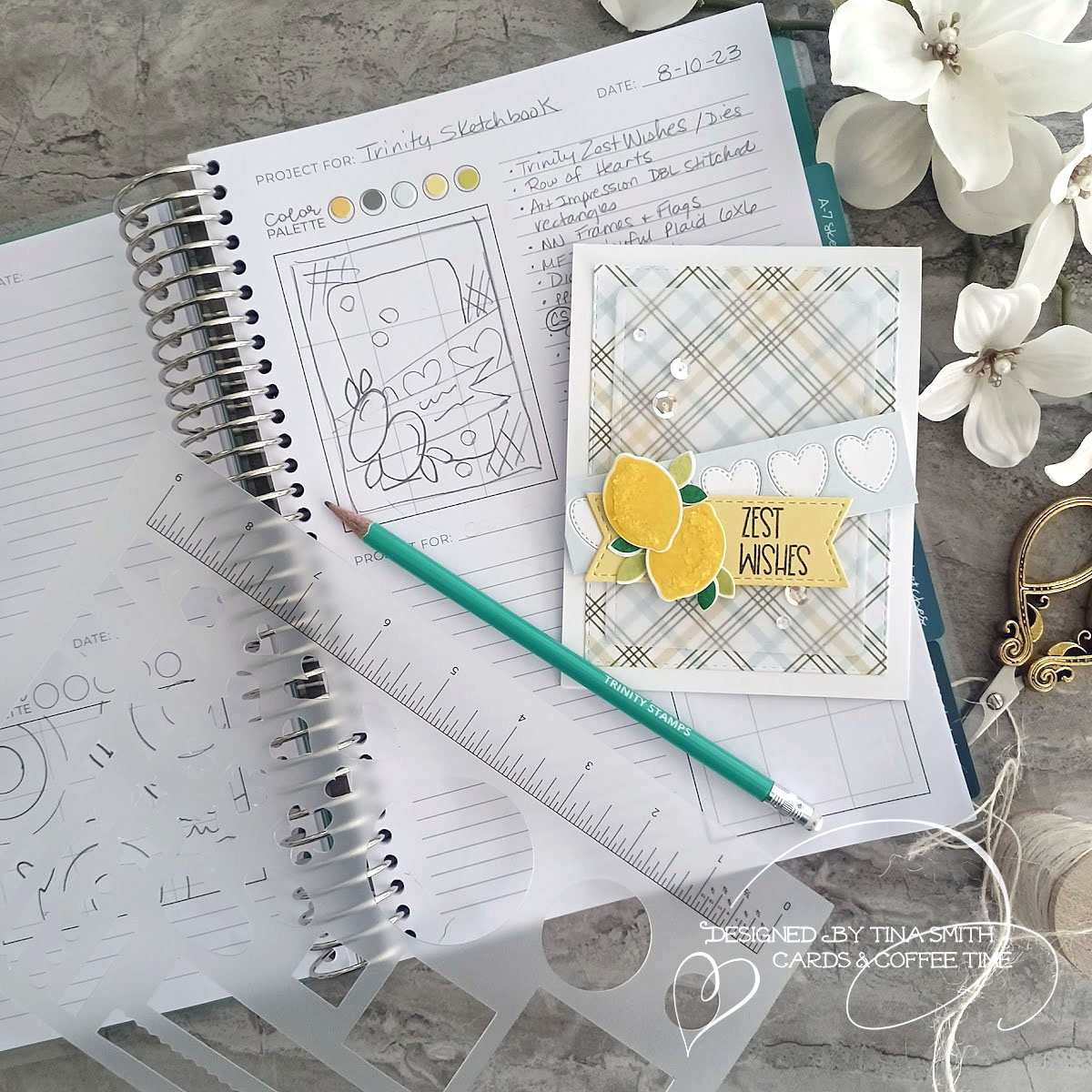 Trinity Stamps | Card Making Sketchbook | Cards and Coffee Time
