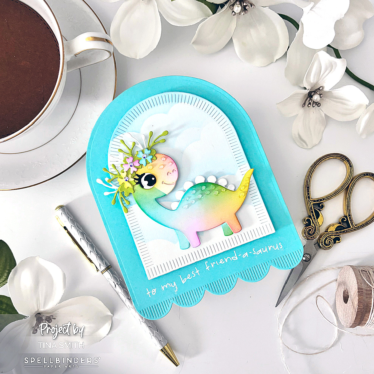 Try It Out Tuesday | Birthday Dinosaur | Cards and Coffee Time