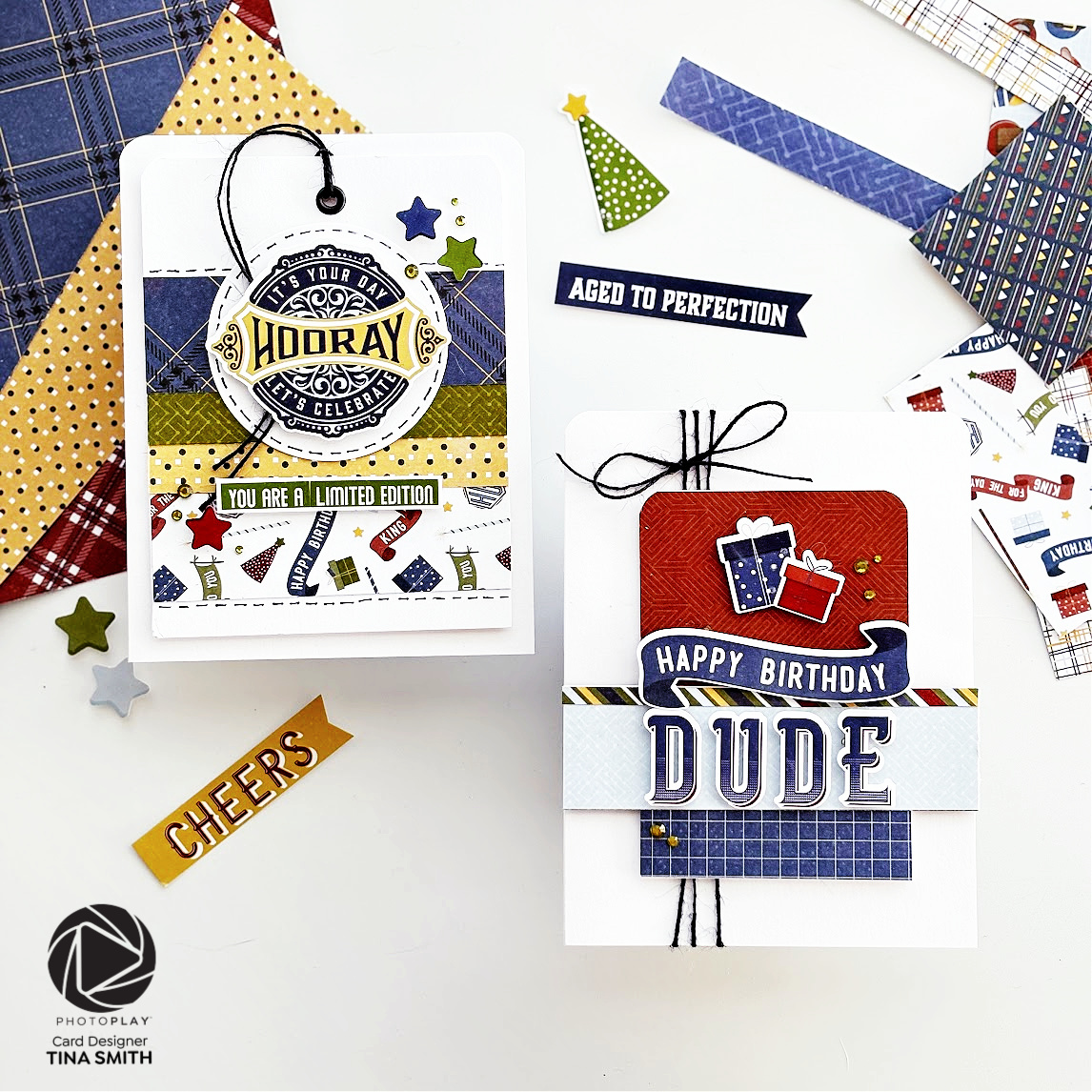 Photoplay Paper – Birthday Bash Card Kit – Bonus Cards with Leftovers ...