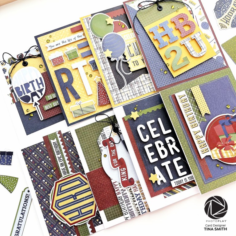 Photoplay Paper – Birthday Bash Card Kit – Bonus Cards with Leftovers ...