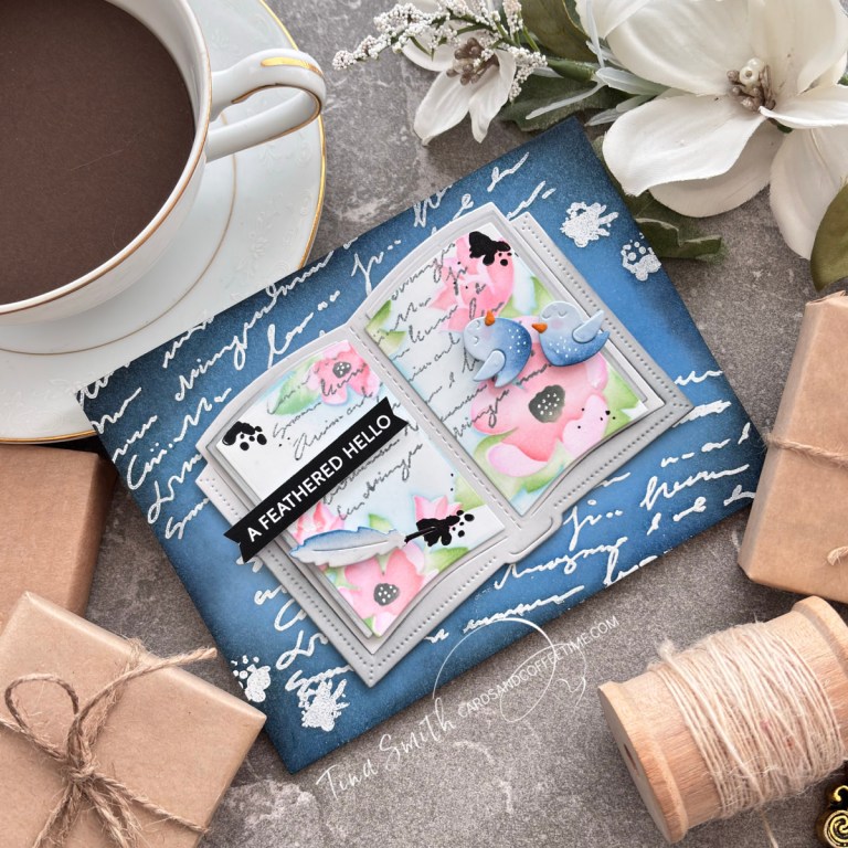 Waffle Flower Open Book Inspiration and Tutorial | Cards and Coffee Time