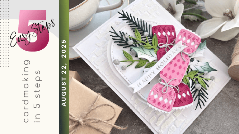 5 Easy Steps to Create a Christmas Card | Cards and Coffee Time